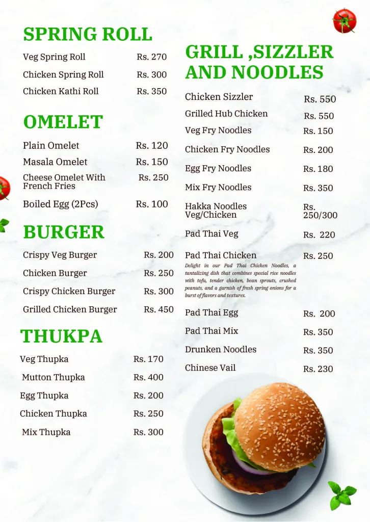 Menu – Chautari Cafe & Marsi Thakali
